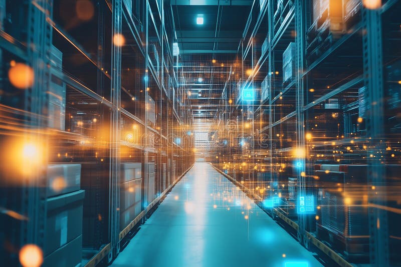 Smart Technology Enhancing Inventory Management Stock Illustration ...