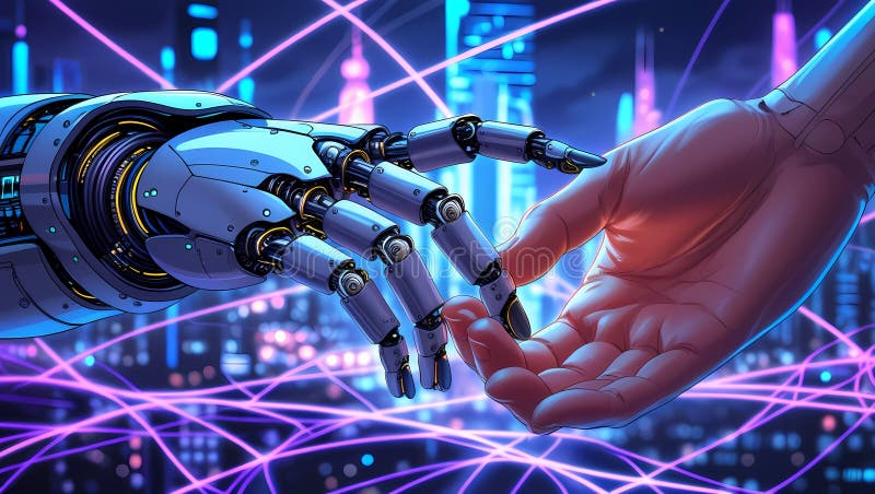 Smart Technology: the Future of Human Interaction Stock Illustration ...