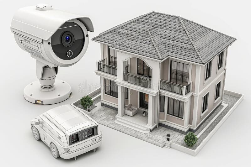 Smart Technology Monitors Home Environments with CCTV Camera LAN ...