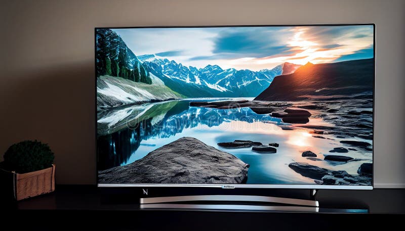 Smart television set stock illustration. Illustration of television ...