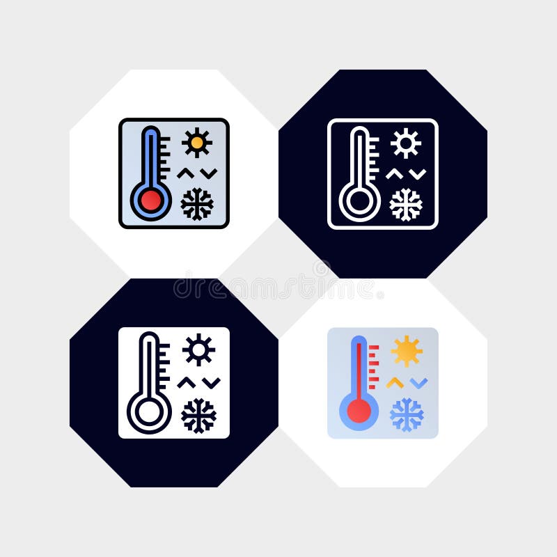 Smart Thermometer Icon Logo Vector Illustration Stock Vector ...