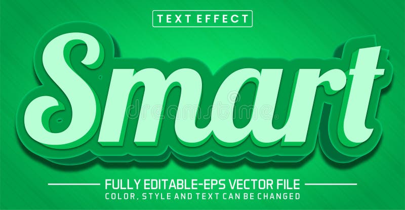 Smart Text Editable Style Effect Stock Vector - Illustration of ...