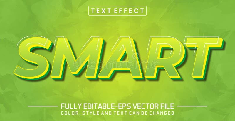 Smart Text Editable Style Effect Stock Vector - Illustration of effect ...