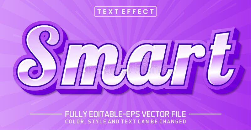 Smart Text Editable Style Effect Stock Vector - Illustration of sign ...