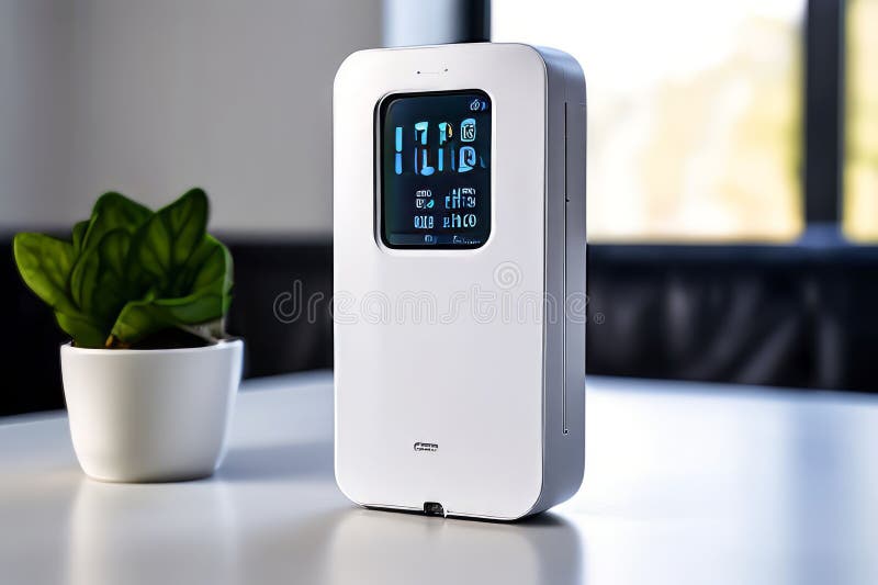 Smart Therm a Slim Sleek Design Featuring a Small Digital Screen Stock ...