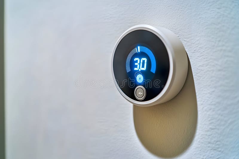 237 Digital Smart Thermostat Controlling Temperature Stock Photos ...
