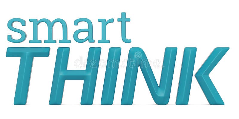 Smart Think Logo Isolated on White Background 3D Illustration Stock ...