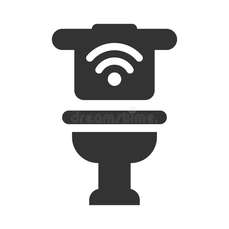 Smart toilet icon stock vector. Illustration of beautiful - 277373985