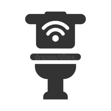 Smart toilet icon stock vector. Illustration of beautiful - 277373985