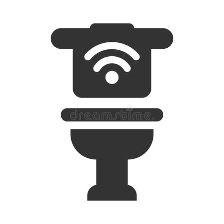 Smart toilet icon stock vector. Illustration of beautiful - 277373985