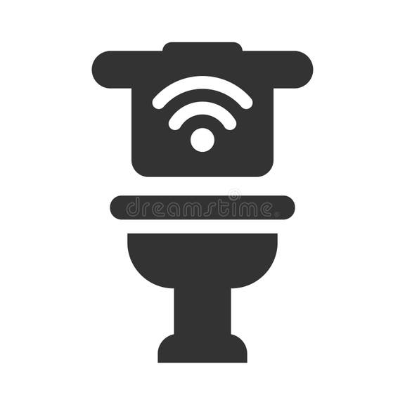 Smart toilet icon stock vector. Illustration of beautiful - 277373985