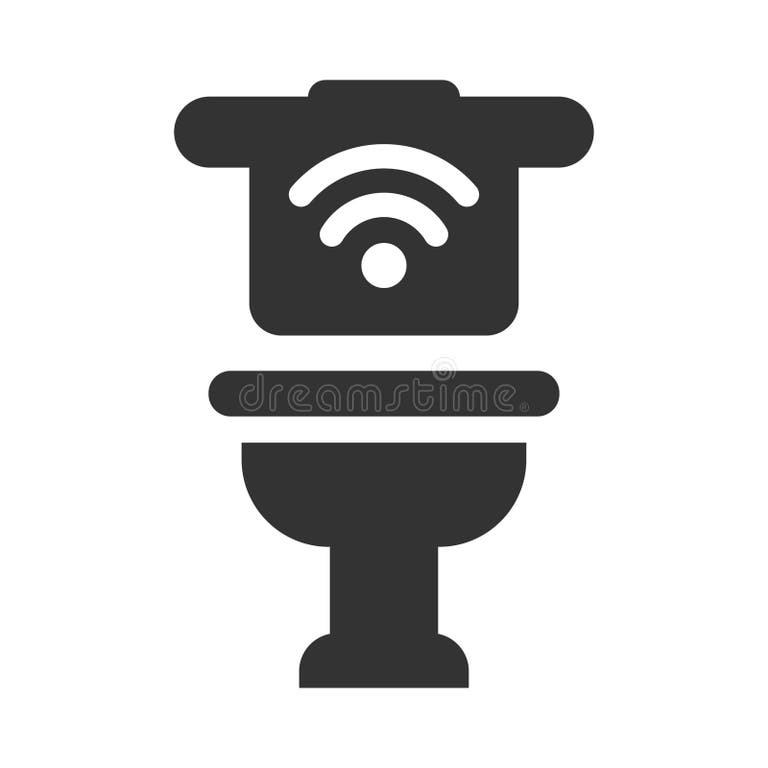 Smart toilet icon stock vector. Illustration of beautiful - 277373985