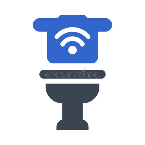 Smart toilet icon stock vector. Illustration of bathroom - 277374078