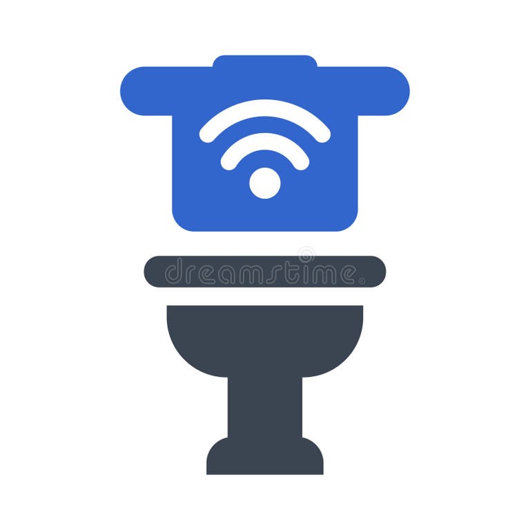 Smart toilet icon stock vector. Illustration of bathroom - 277374078
