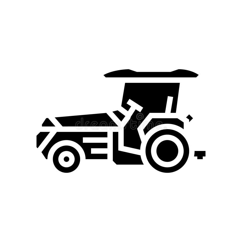 Smart Tractor Agri Tech Glyph Icon Vector Illustration Stock Vector ...