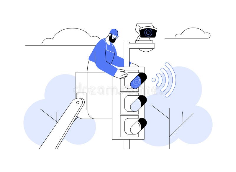 Smart Traffic Management Vector Concept Metaphors. Stock Vector ...