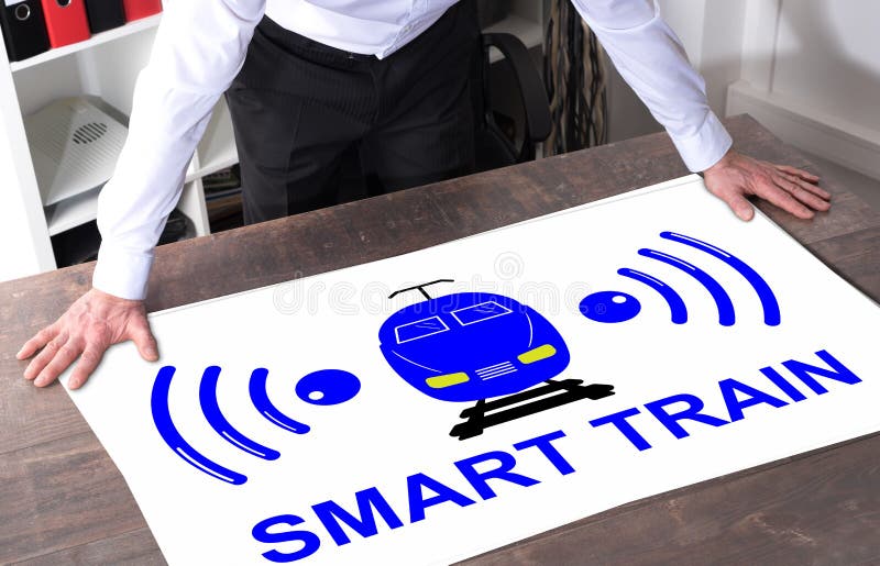 Smart Train Concept on a Desk Stock Image - Image of railway, internet ...