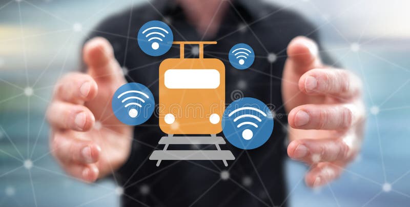 Concept of smart train stock photo. Image of train, modern - 154582782