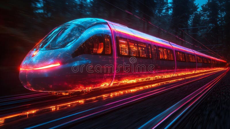 Innovative Smart Train Showcasing Advanced Automation and AI Technology ...
