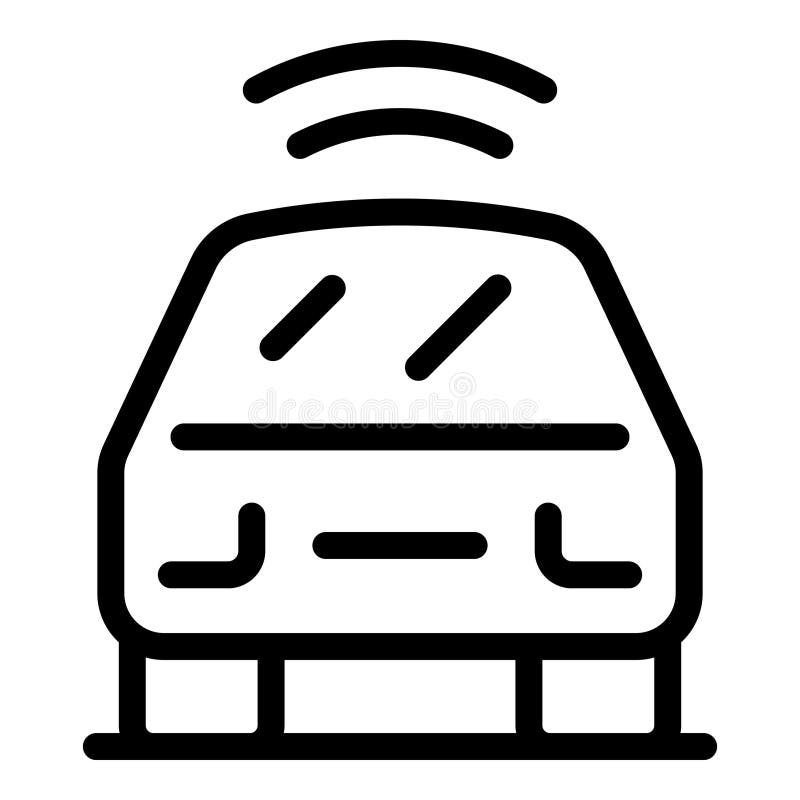 Smart Train Icon Showing Self Driving Technology Stock Illustration ...