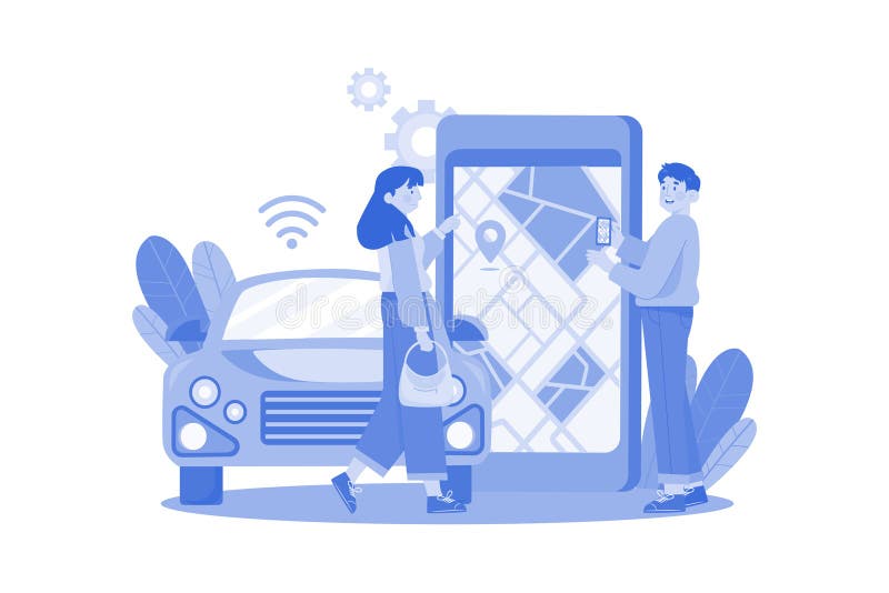 Smart Transport Illustration Concept on White Background Stock Vector ...