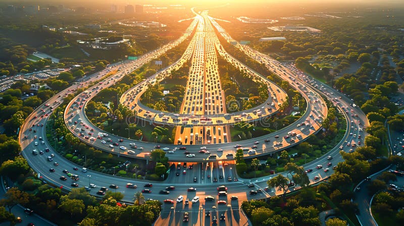 Smart Transportation Solutions for Urban Commuters Stock Illustration ...