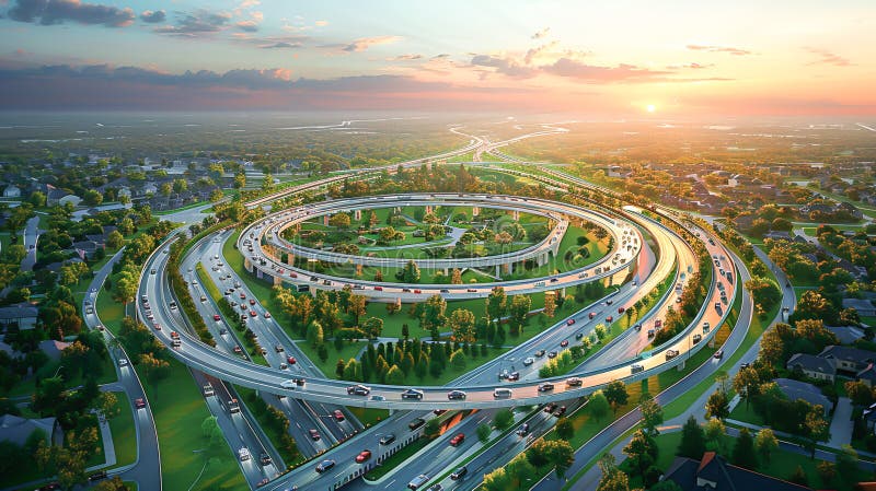 Smart Transportation Solutions for Urban Commuters Stock Illustration ...