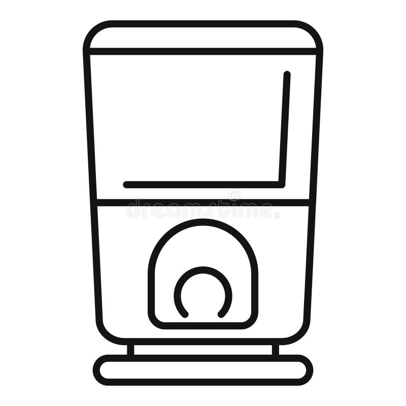 Smart Trash Can Icon Outline Vector. Modern Litter Bin. Recycling ...
