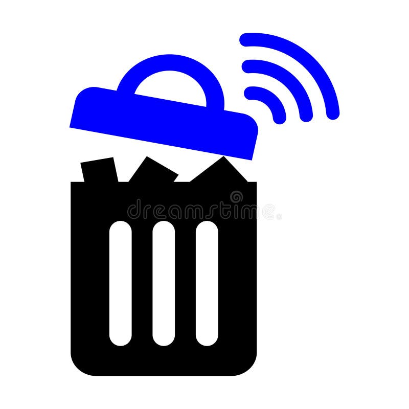 Smart Trash Icon stock vector. Illustration of vector - 265071425