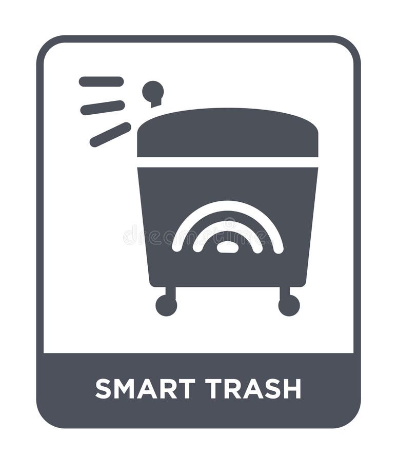 Smart Trash Icon in Trendy Design Style. Smart Trash Icon Isolated on ...