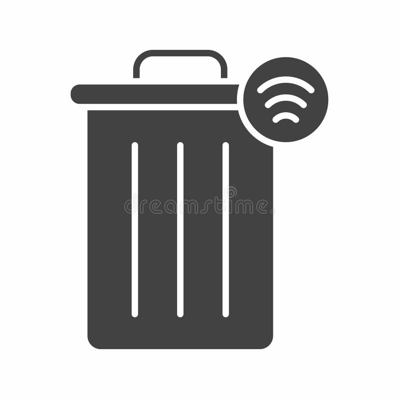 Smart Trash Icon Vector Image. Stock Illustration - Illustration of ...