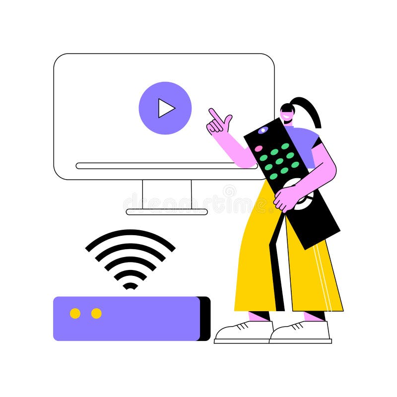 Smart TV Box Abstract Concept Vector Illustration Stock Vector ...