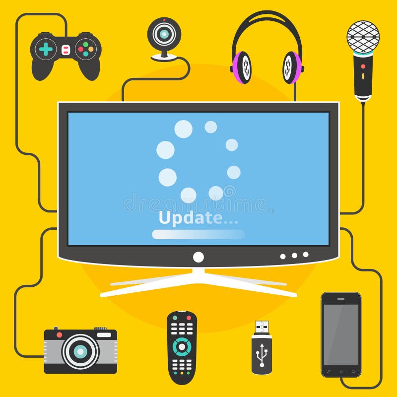 Smart Tv with Connected Digital Devices and Update Loading Process ...