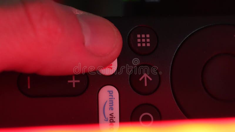 Smart Tv Controller with Netflix and Prime Video Buttons. User is ...
