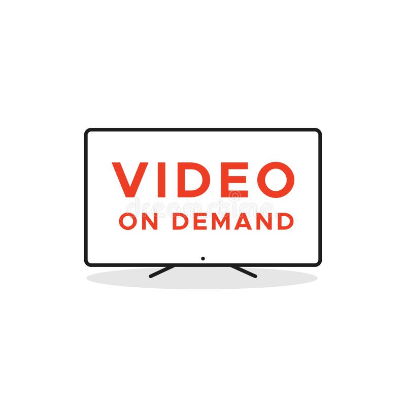 Smart TV Device Icon. Video on Demand. Vector Illustration, Flat Design ...