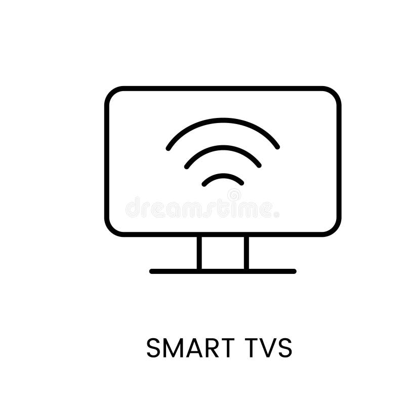 Smart TV Icon Symbolizing Connected Entertainment Systems and Home ...