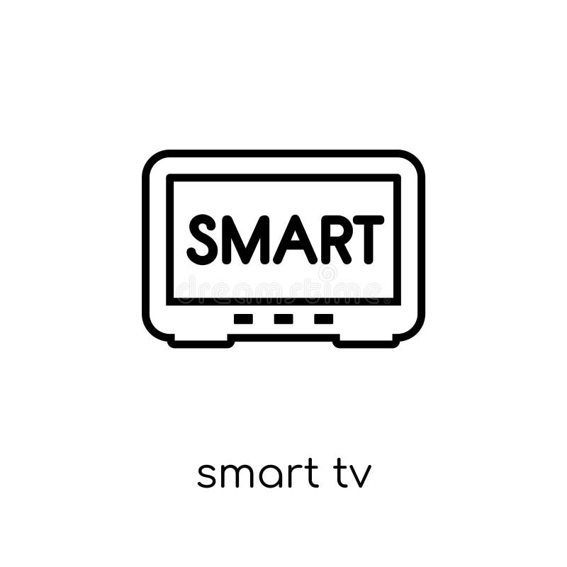 Smart Tv Icon. Trendy Modern Flat Linear Vector Smart Tv Icon on Stock ...
