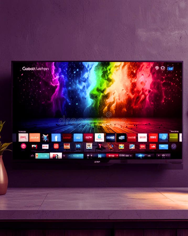 Smart tv stock illustration. Illustration of crystal - 320446326