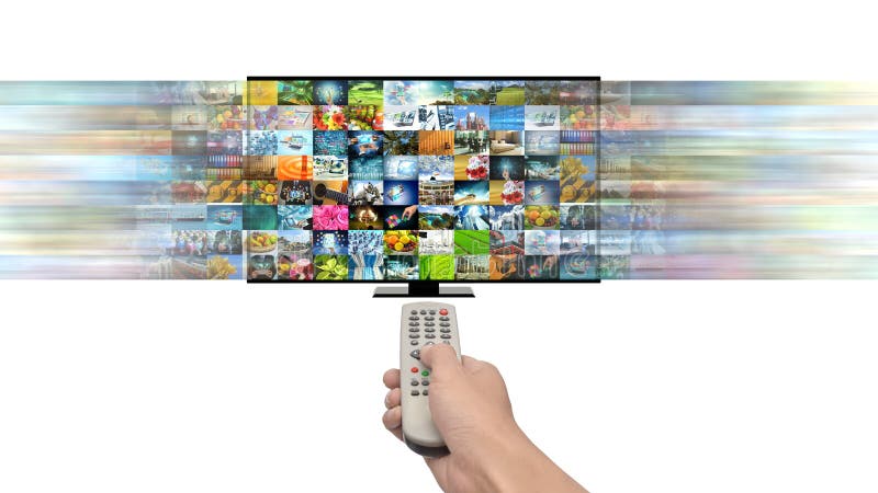 Smart TV and Internet Streaming Multimedia Stock Photo - Image of ...