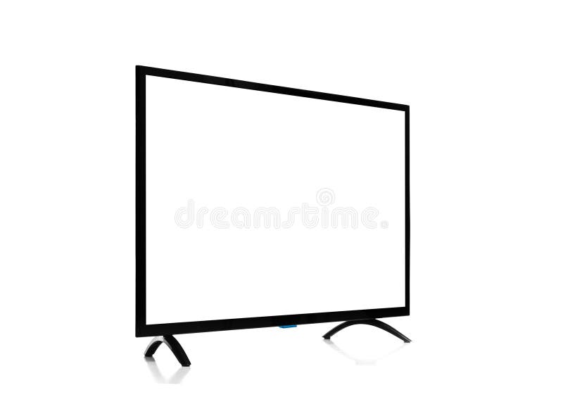 Smart TV Isolated on White Background. Stock Photo - Image of ...