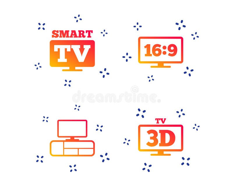Smart TV Mode Icon. 3D Television Symbol. Vector Stock Vector ...