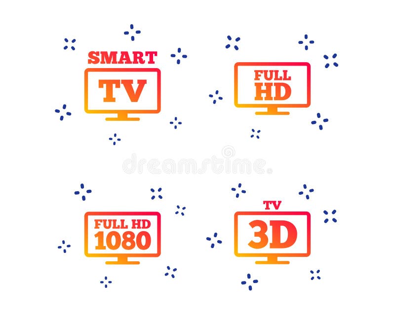 Smart TV Mode Icon. 3D Television Symbol. Vector Stock Vector ...