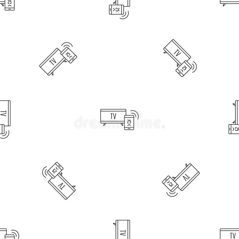 Smart Tv Pattern Seamless Vector Stock Vector - Illustration of ...