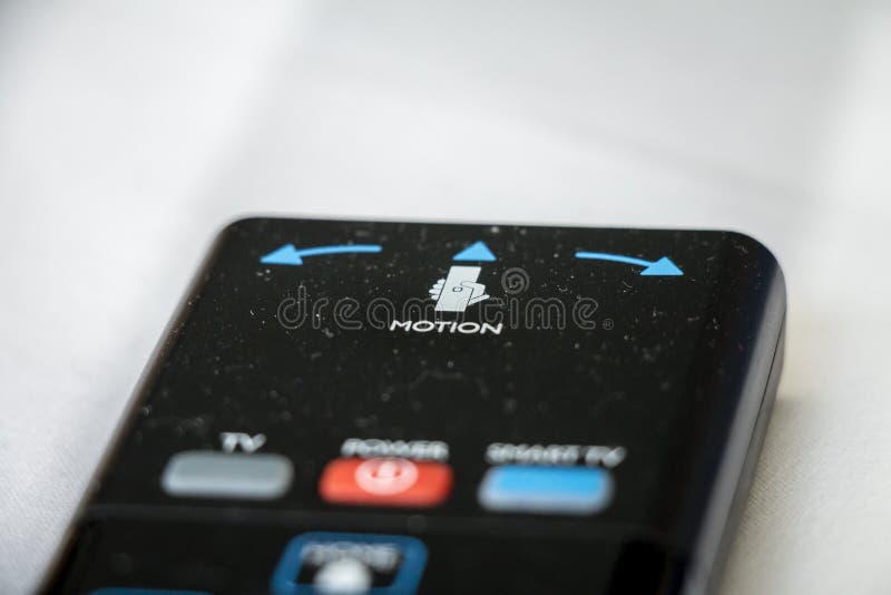 Smart TV Remote with Motion Control Isolated on White Backgorund Stock ...