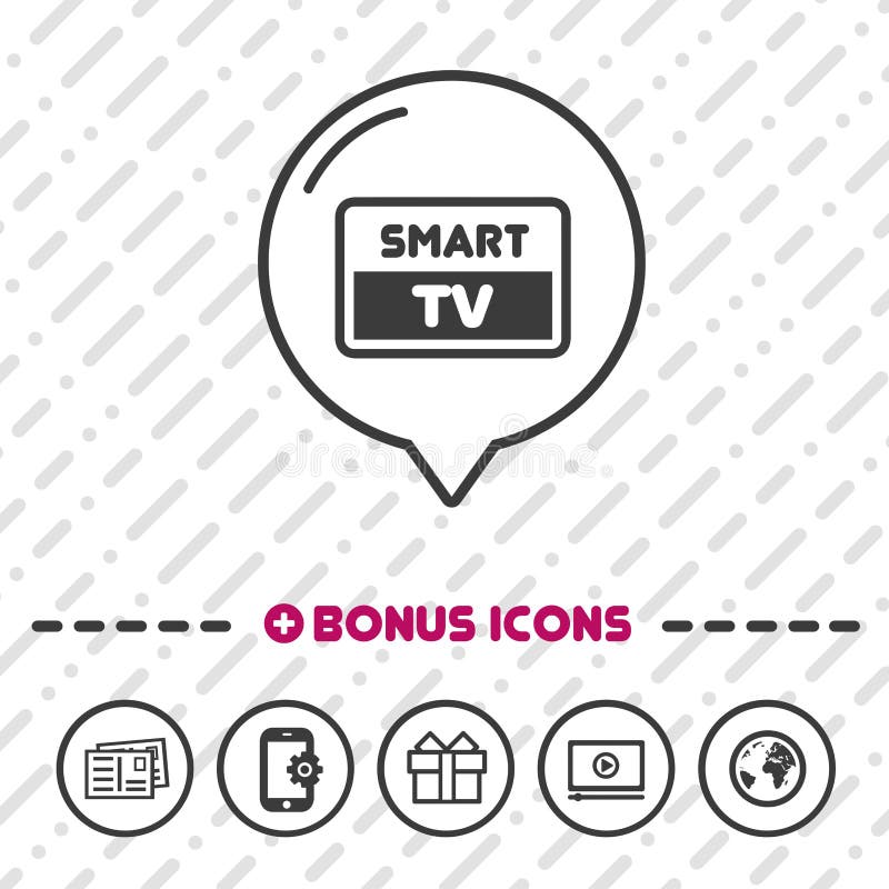 Smart TV Screen Icon. Full HD Symbol Stock Vector - Illustration of ...