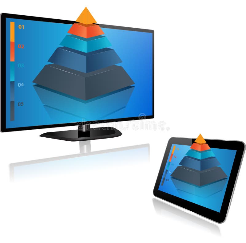 Pyramid chart stock vector. Illustration of modern, chart - 36086092