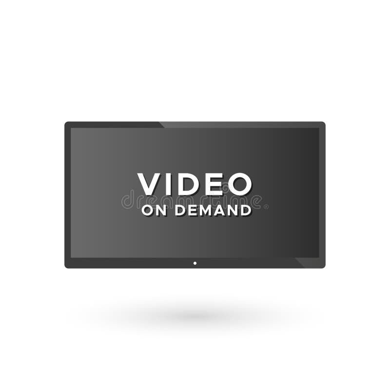 Smart TV with the Text: `Video on Demand`. Concept of Streaming ...