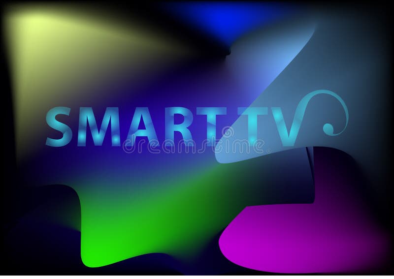SMART TV Word Futuristic Background Style Stock Vector - Illustration ...