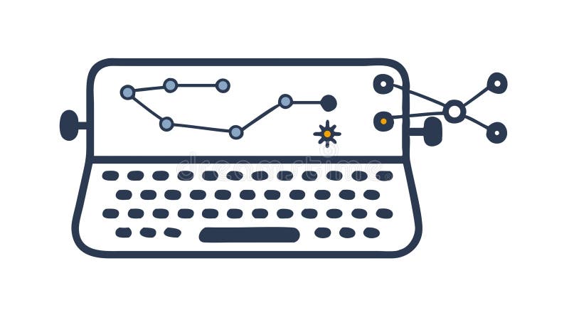 Smart Typewriter AI Writing Assistant Vector, Vector Design Generative ...