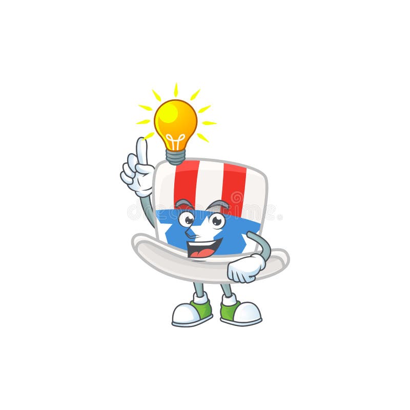 A Smart Uncle Sam Hat Mascot Icon Working with Laptop Stock Vector ...